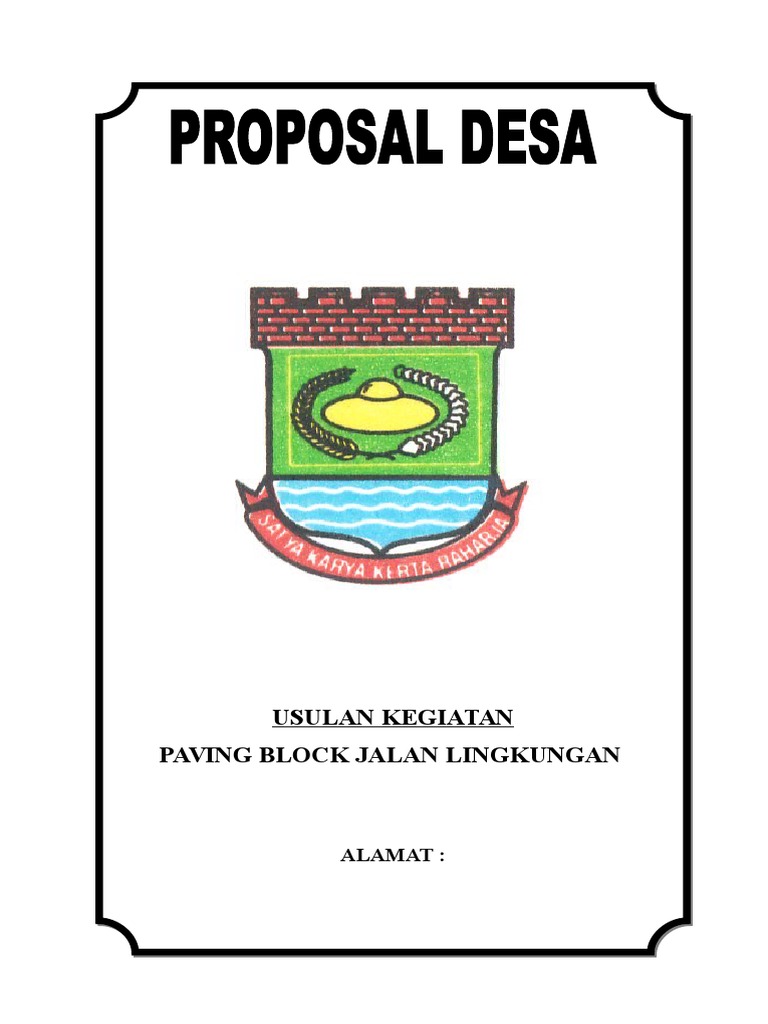 Proposal Paving Blok Jalan Lingkungan | PDF | Griya & Taman