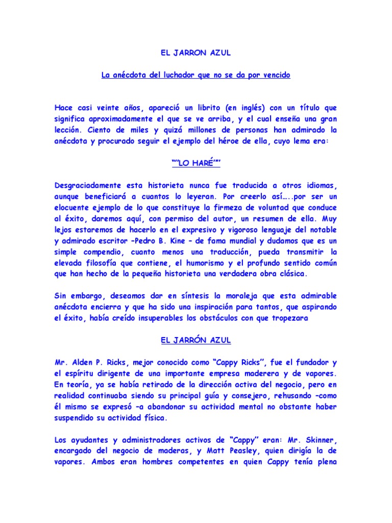 El Jarrón Azul | PDF | Business