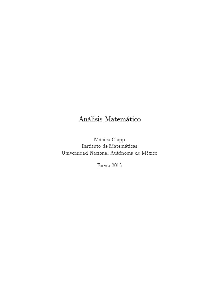 Analisis Real Monica Clapp | PDF | Espacio métrico | Integral