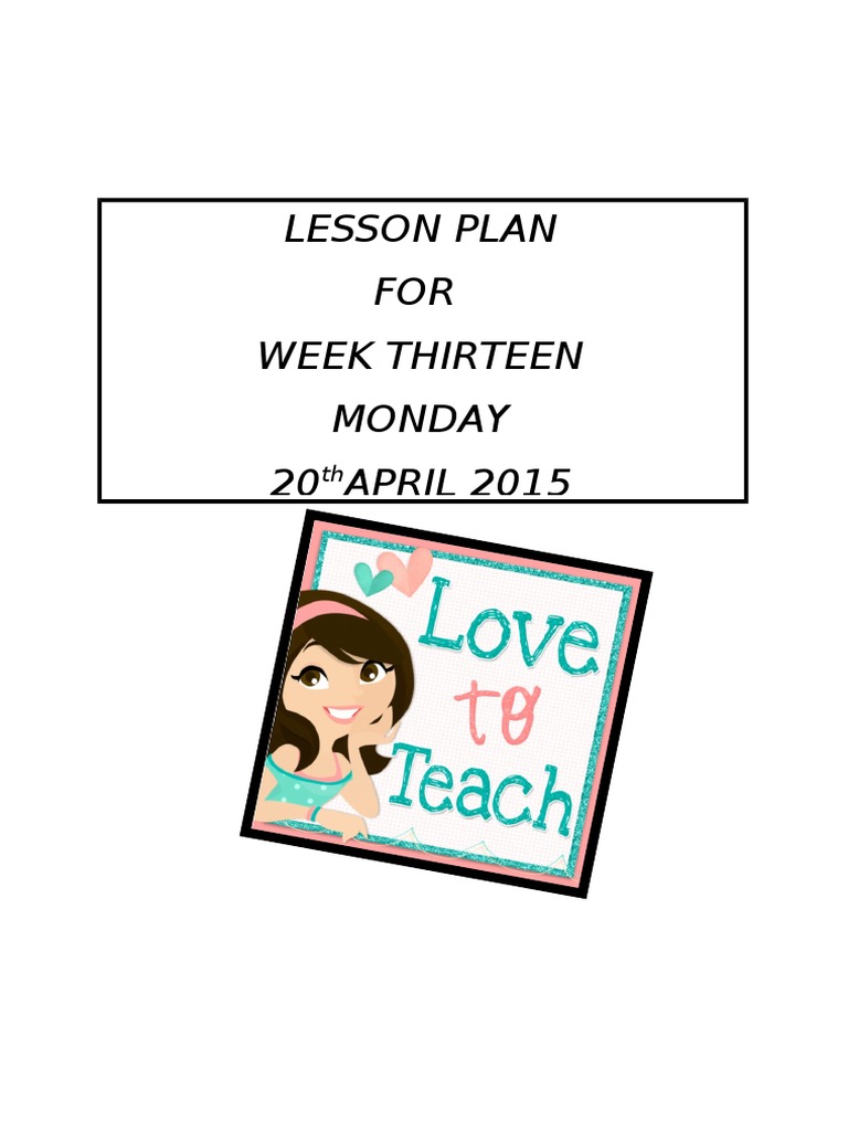 Week 13 Lesson Plan Overview | PDF