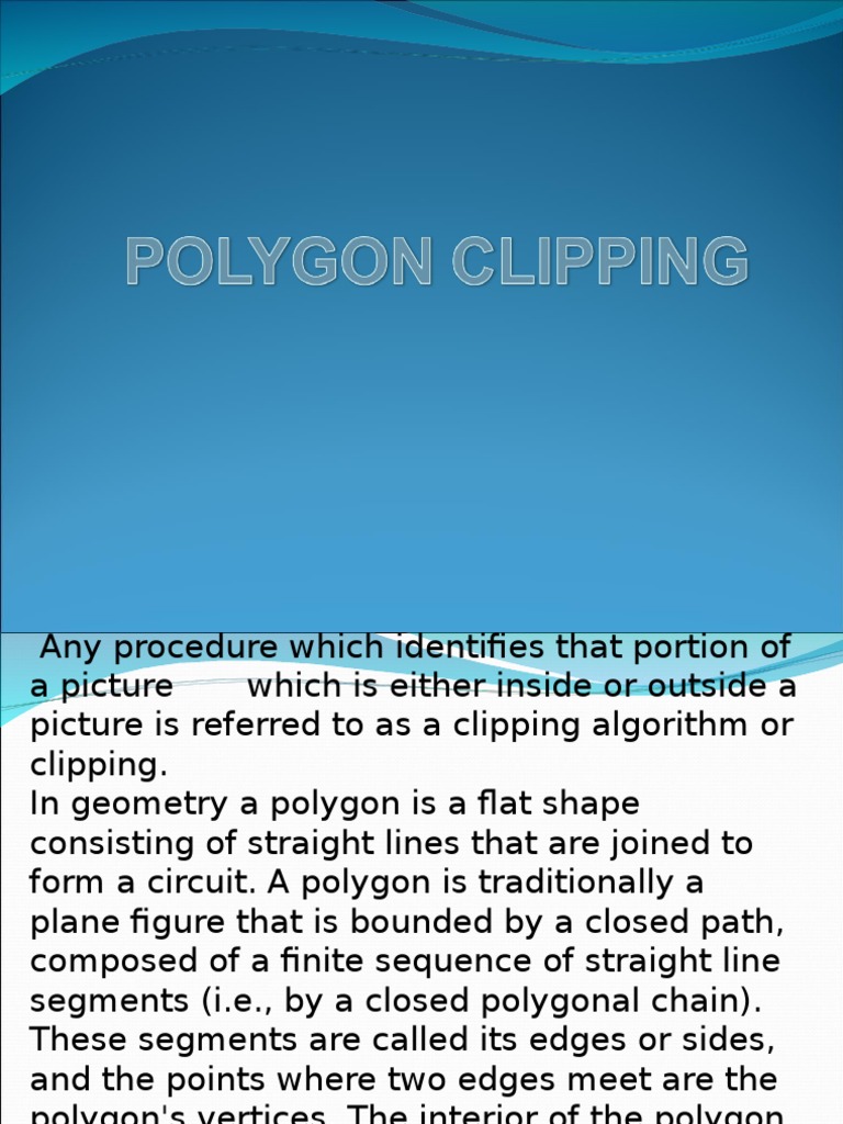 Polygon CLipping | PDF | Polygon | Vertex (Geometry)