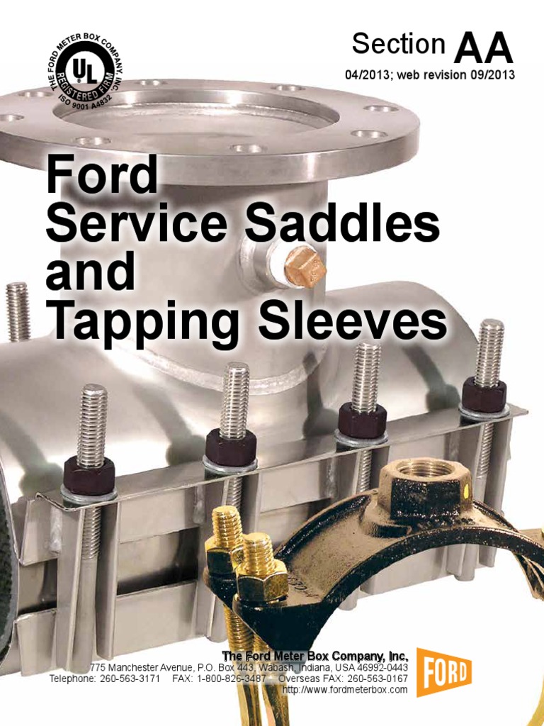 Ford Tapping Abrazaderas | PDF | Pipe (Fluid Conveyance) | Screw