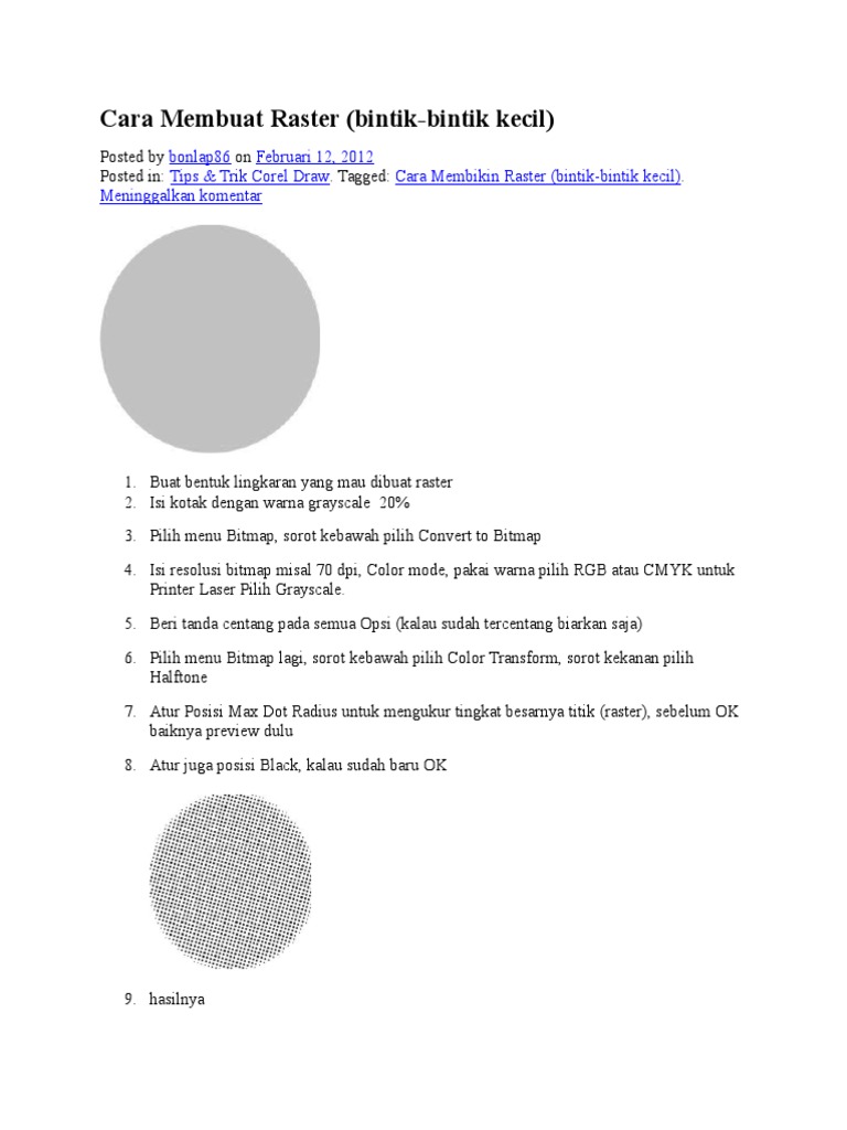 Cara Membuat Raster | PDF | Komputer