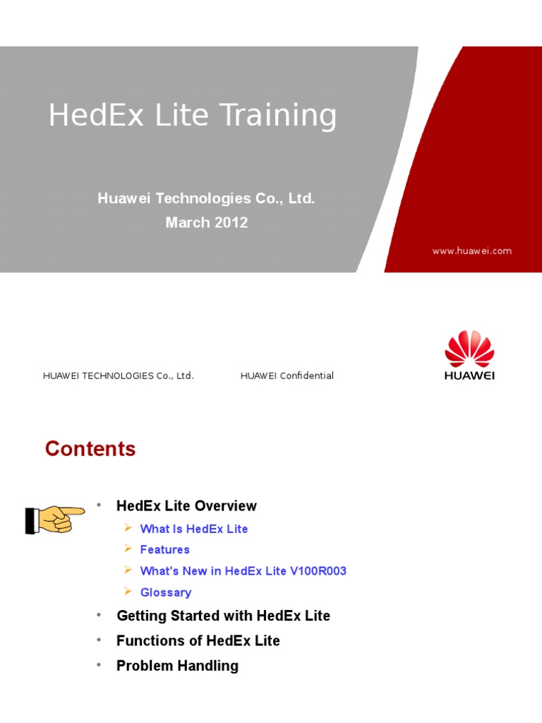Introduction To HedEx Lite V200R001 V6.1 | PDF | Library (Computing) | Documentation
