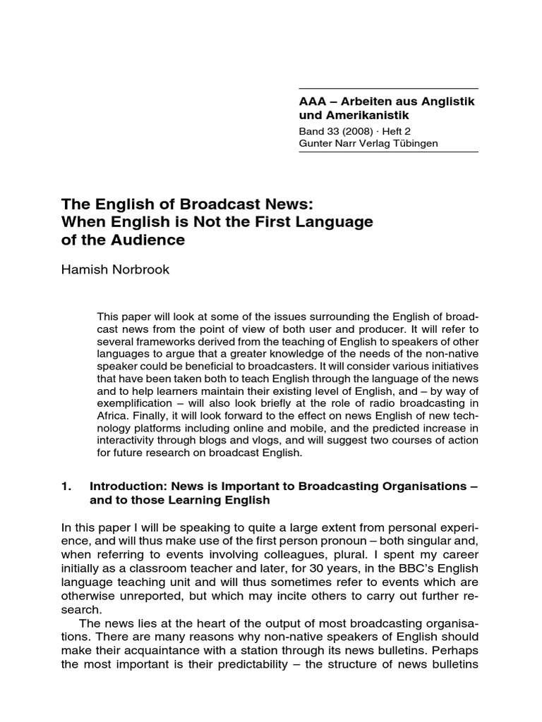 Eng For Broadcaster | PDF | English Language | Bbc