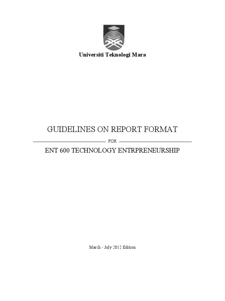 Ent 600-Tbib Report Format | PDF | Abstract (Summary) | Financial Plan
