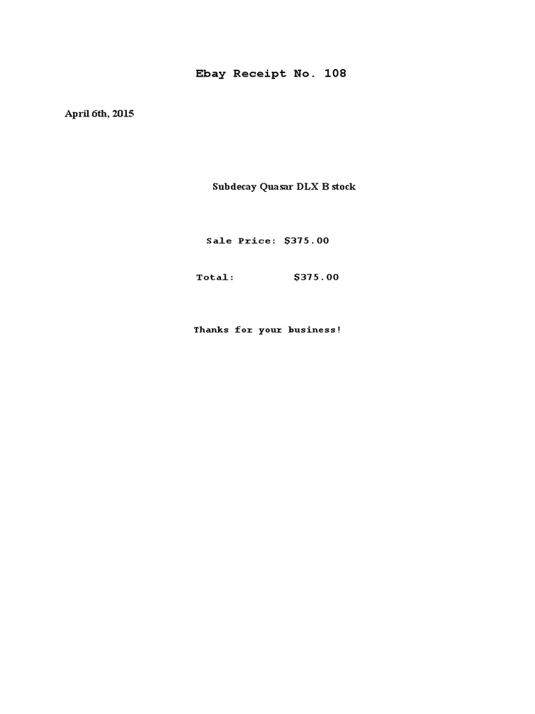 Ebay Receipt No. 108c | PDF