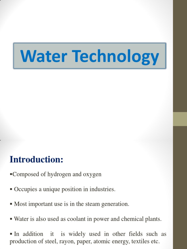 Water Technology | PDF | Ion Exchange | Atoms
