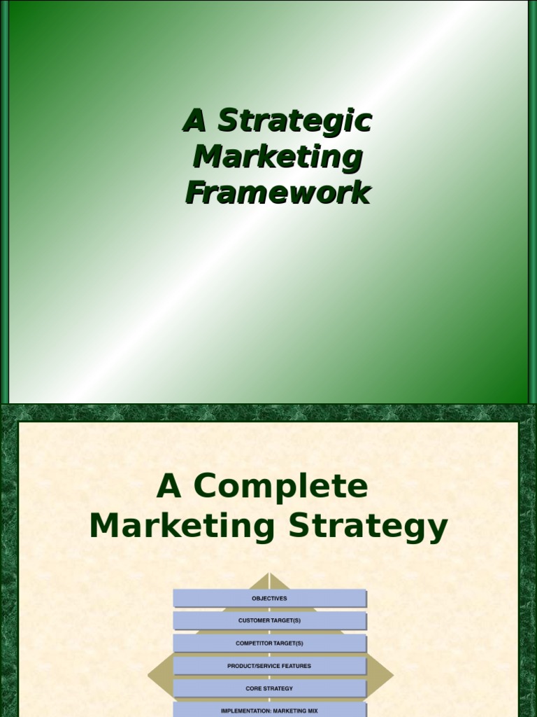 Strategic Marketing Framework | PDF | Marketing Strategy | Strategic ...