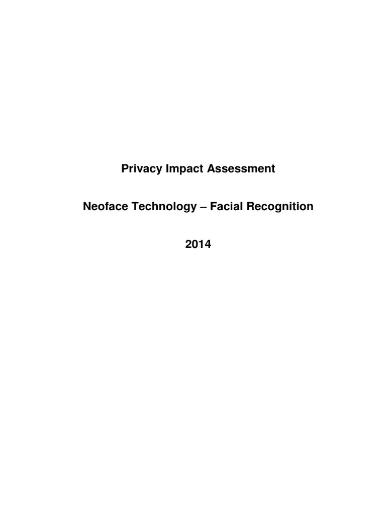 NeoFace Facial Recognition Privacy Impact Assessment | PDF | Personally ...