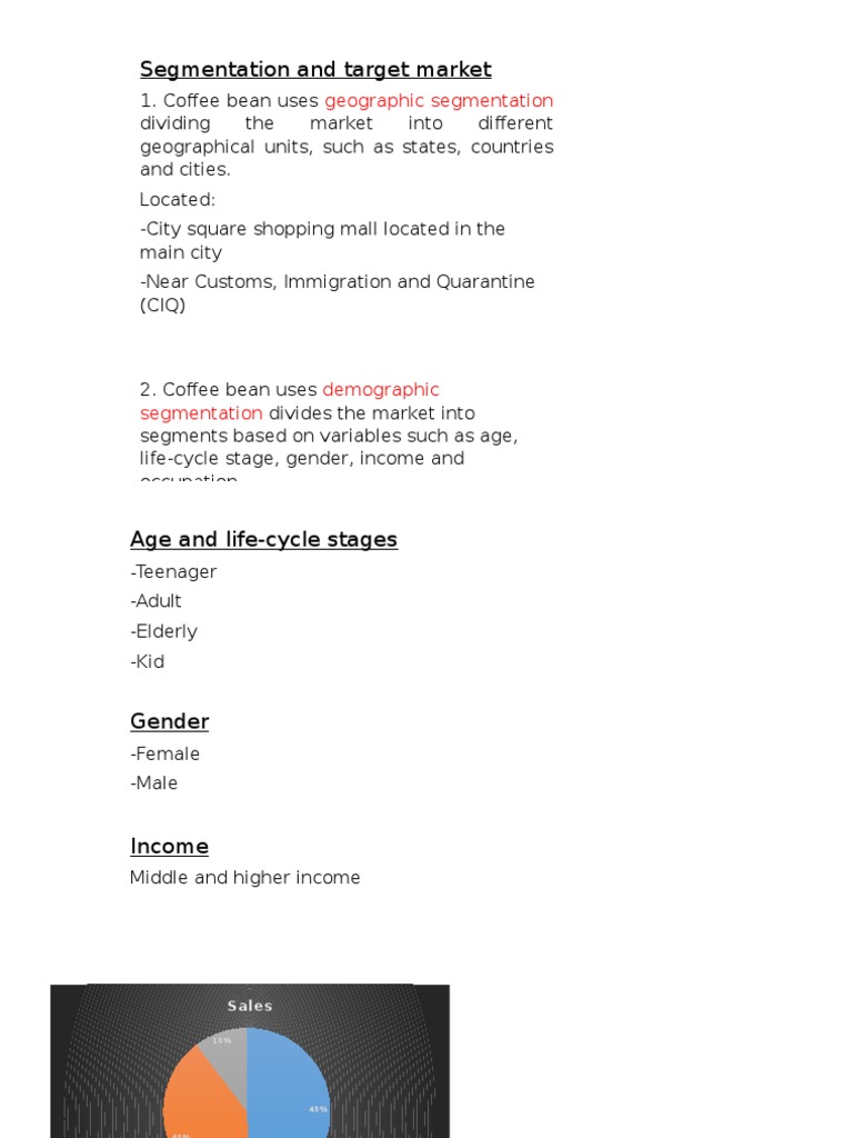 Coffee Shop Market Segmentation Analysis | PDF | Market Segmentation ...