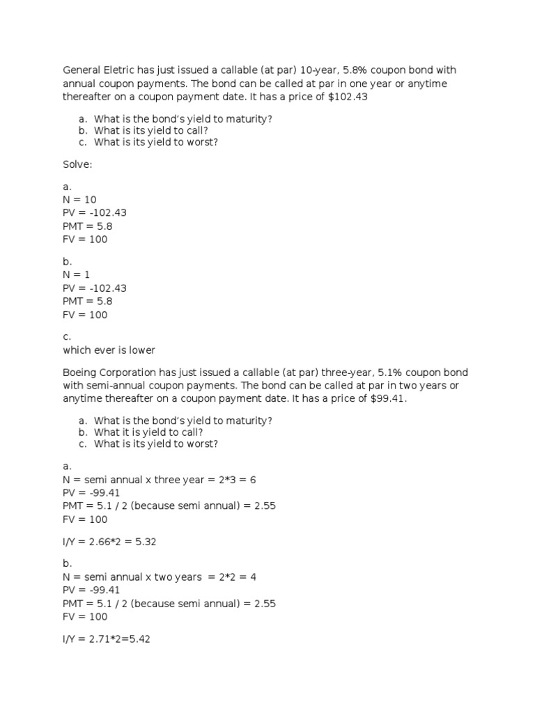 Finance 321 Chapter 15 Quiz | PDF | Bonds (Finance) | Securities (Finance)