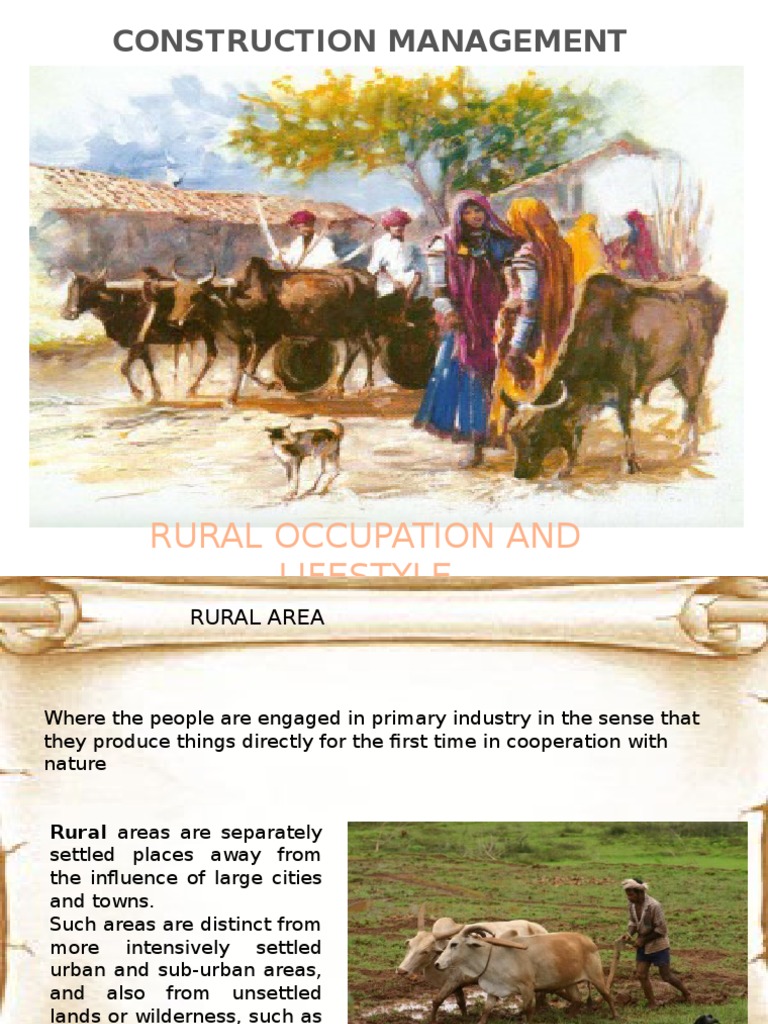 CONSTRUCTION MANAGEMENT FOR RURAL OCCUPATION AND LIFESTYLE | Rural Area ...