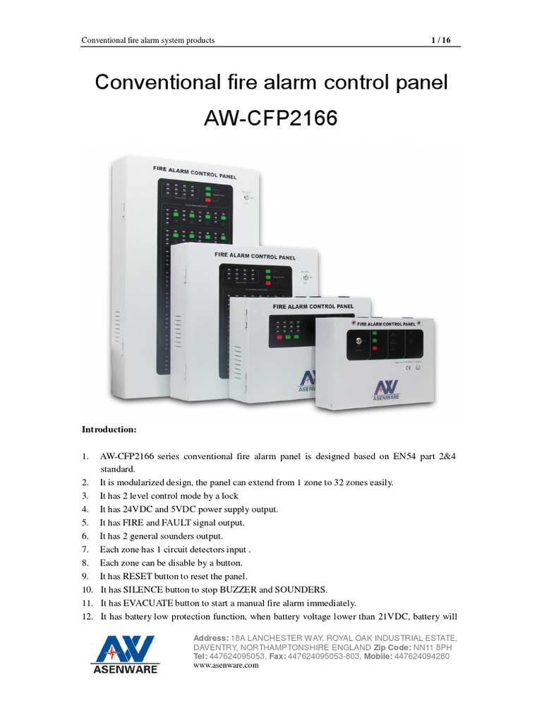 Asenware Conventional Fire Alarm System Products-Brochure | Detector ...