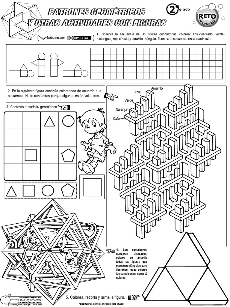 Dibujos De Patrones Geomtricos Para Colorear Para Nios