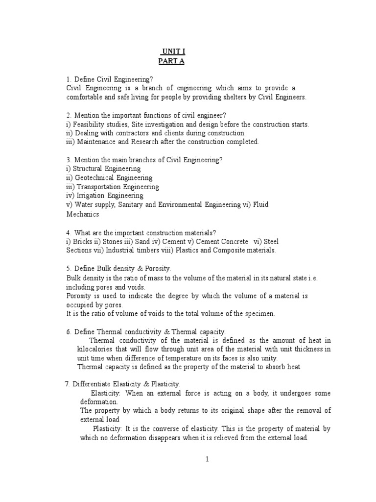 Unit 1 Bcme 2& 16 Revised | PDF | Brick | Porosity