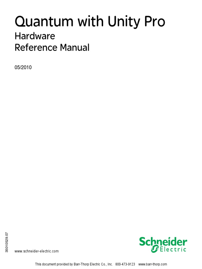 Modicon Quantum With Unity Pro Hardwar Reference Manual 386 | PDF ...