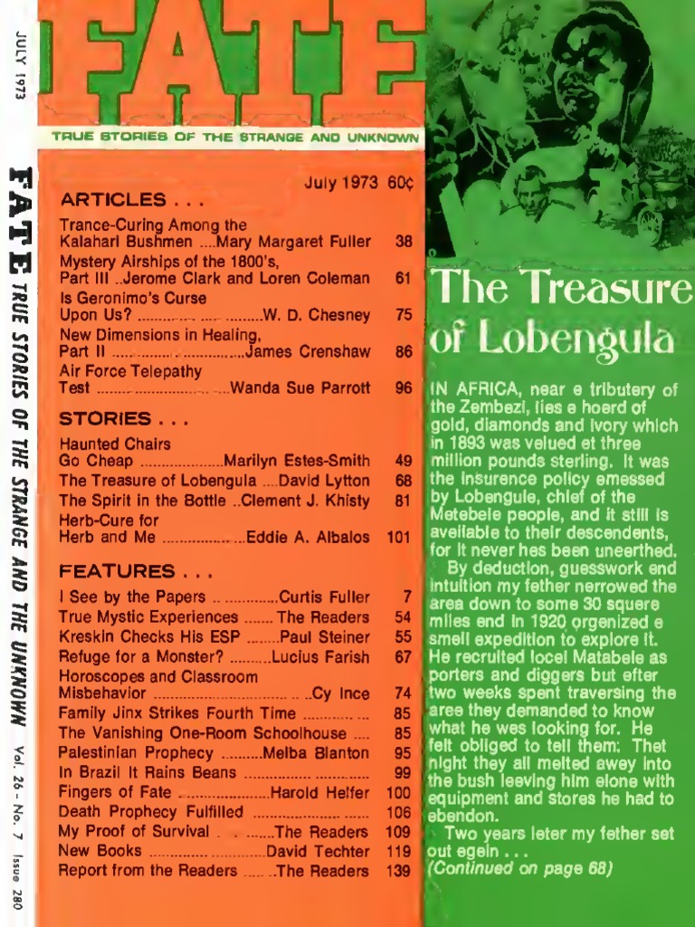 Fate Magazine 280 v26n07 July 1973 | PDF | Religion & Spirituality ...