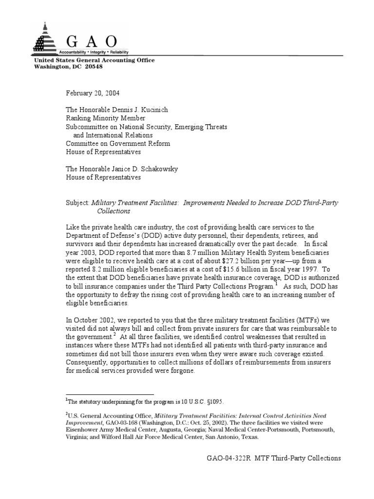 United States General Accounting Office Washington, DC 20548 | PDF ...