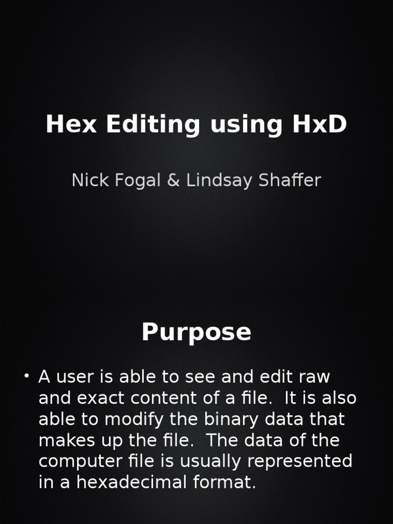 HxD Hex Editor: Features and Usage Guide | PDF