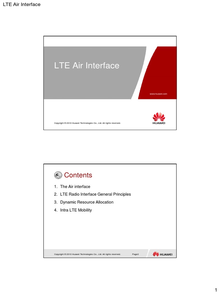 01 - OEA000100 LTE Air Interface | PDF | Lte (Telecommunication) | Duplex (Telecommunications)