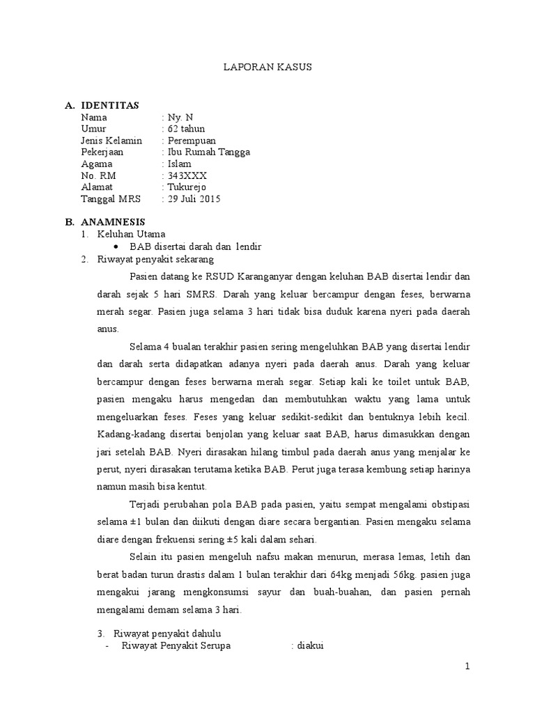 Laporan Kasus CA Recti | PDF