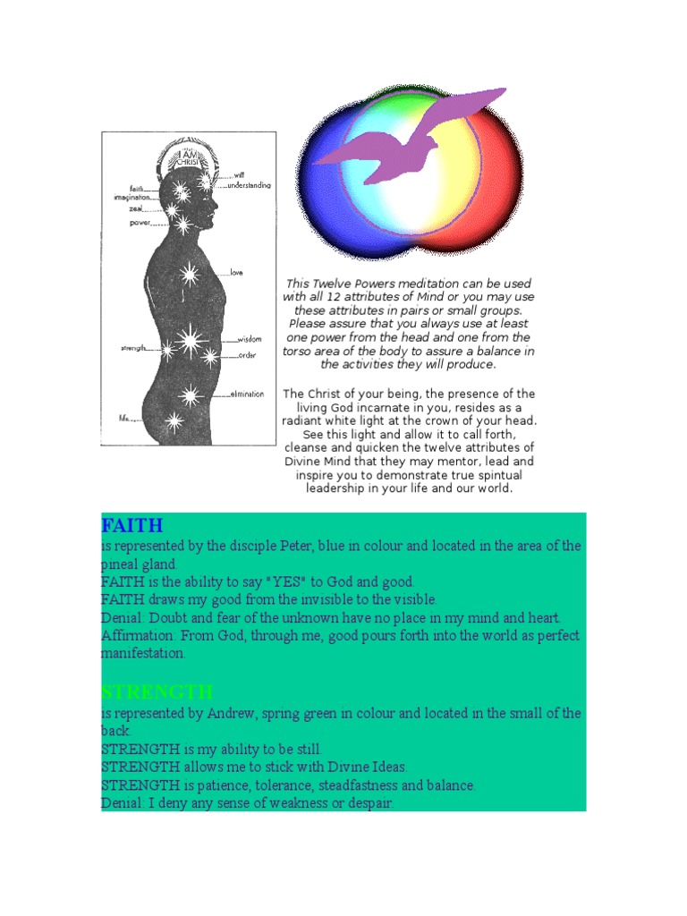 This Twelve Powers Meditation Can Be Used With All 12 Attributes of ...