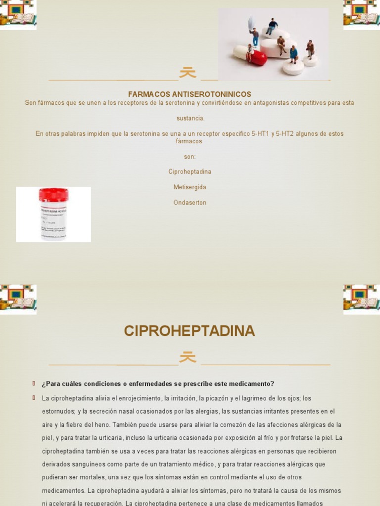 Farmacos Antiserotoninicos Pishy Lupita | PDF | Alergia | Medicamentos ...