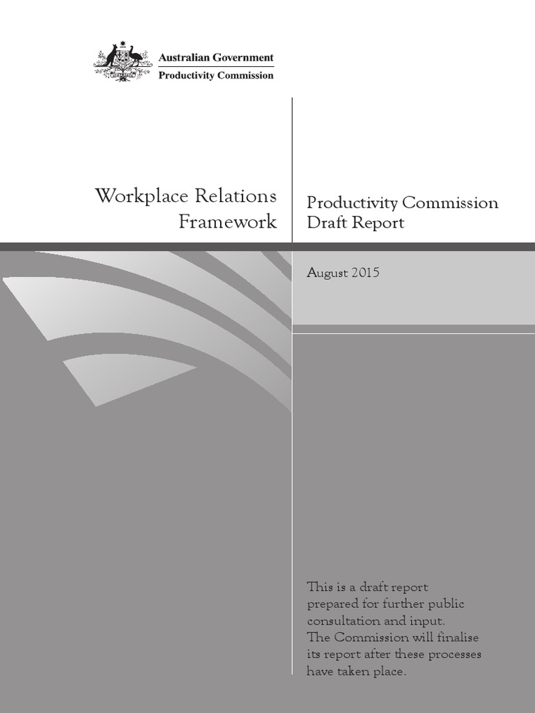 Productivity Commission's Draft Report | PDF | Minimum Wage | Employment