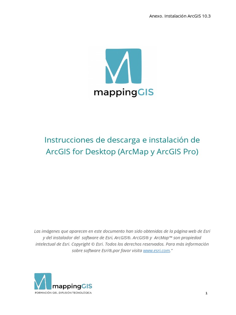 Descarga e Instalacion ArcGIS 10 3 | PDF