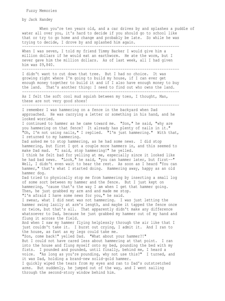 Fuzzy Memories | PDF | Nature