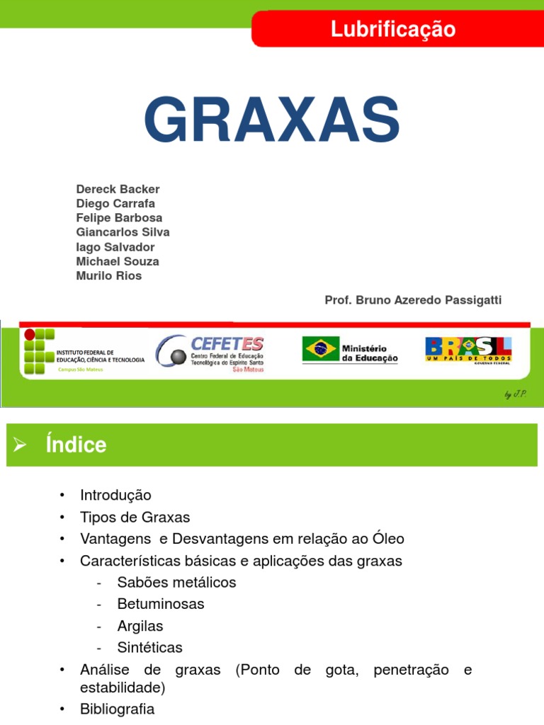 GRAXAS | PDF | Óleo de motor | Lítio