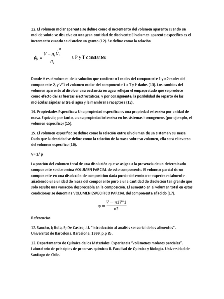 Definición y Fórmulas del Volumen Molar | PDF | Mole (Unidad) | Química