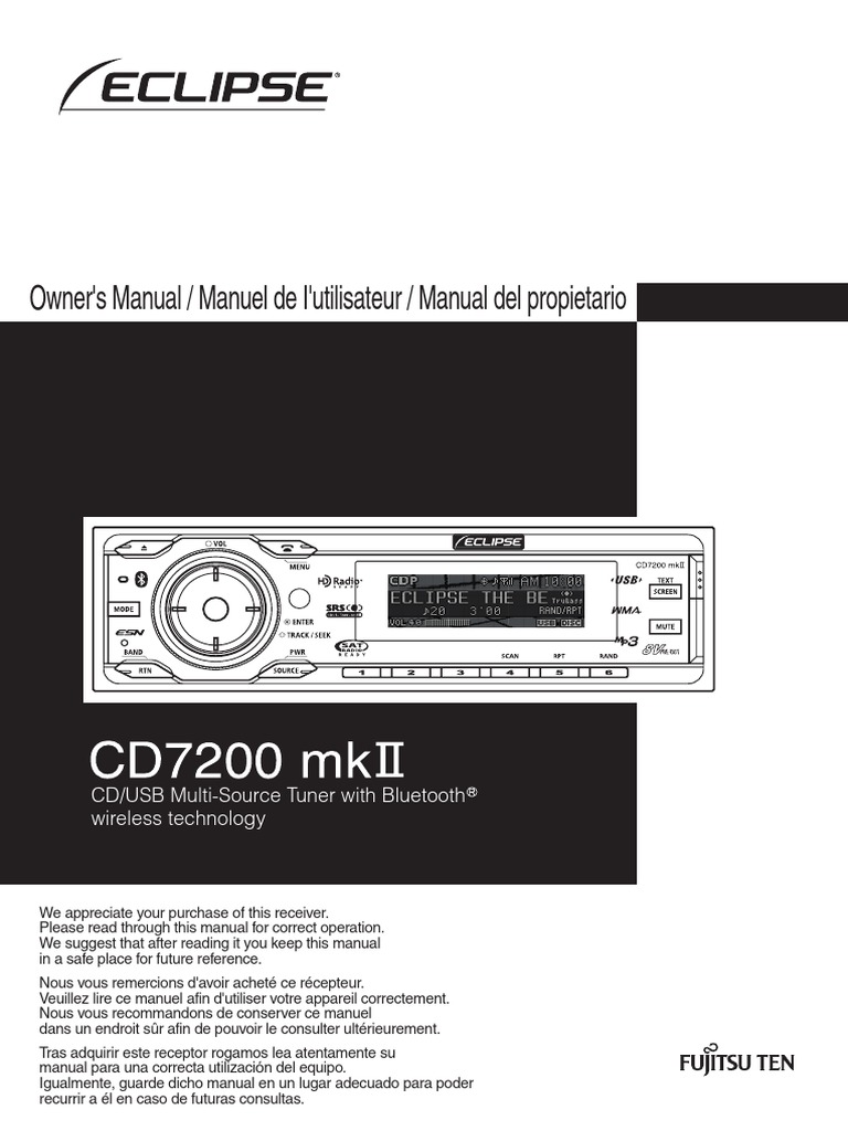 Eclipse CD7200 | PDF | Disco compacto | Yo pod