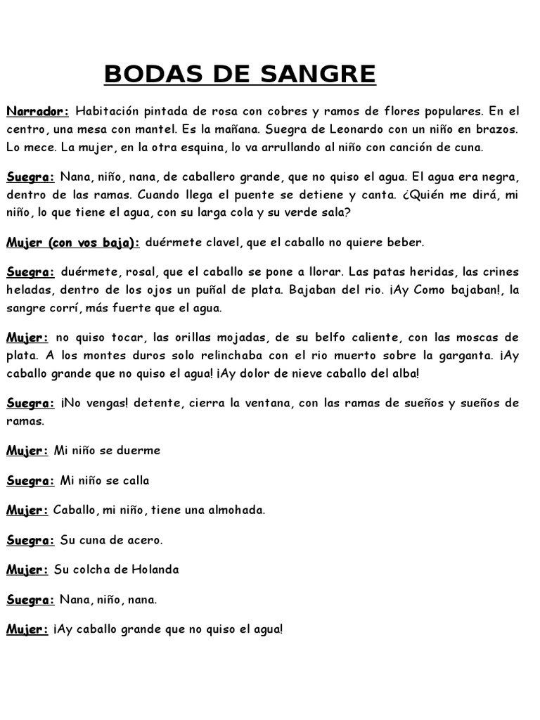Bodas de Sangre | PDF | Ocio