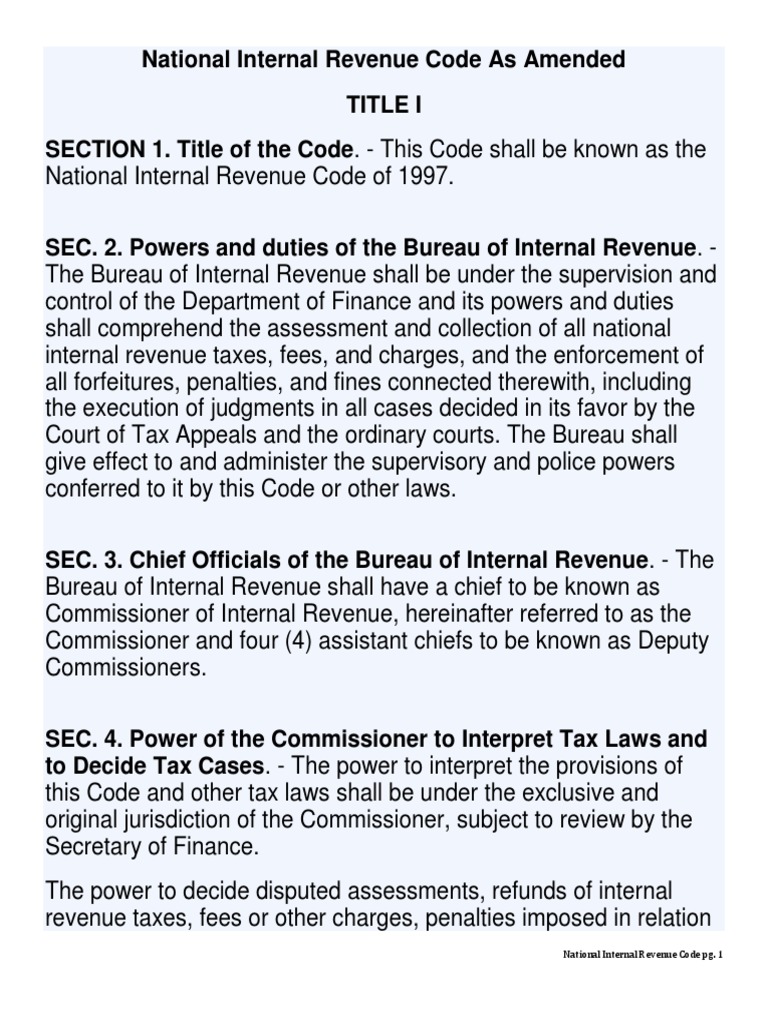Nirc 1997 | PDF | Capital Gains Tax | Internal Revenue Service