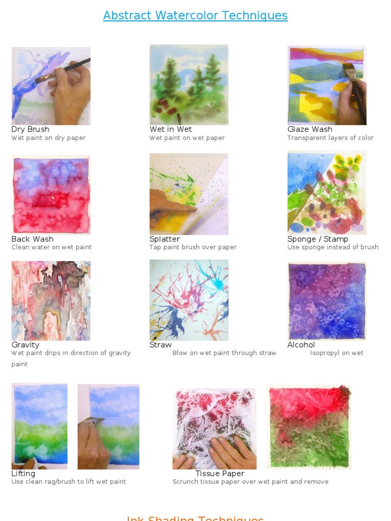 Abstract Watercolor Techniques | PDF