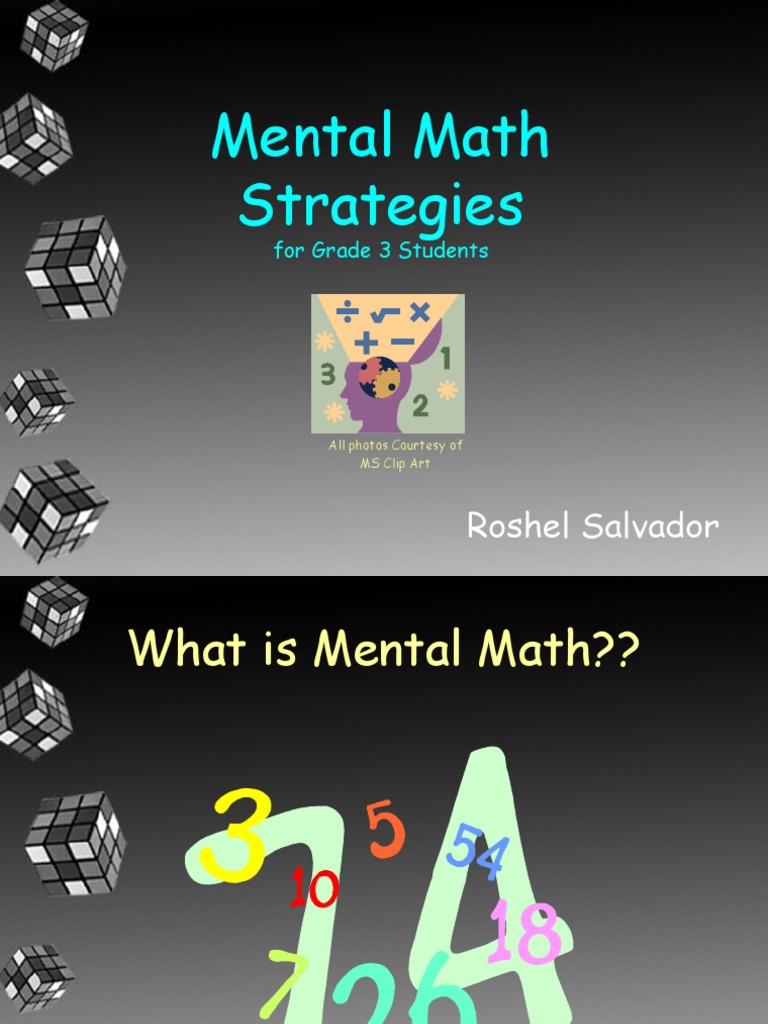 Mental Math Strategies: Roshel Salvador | PDF | Mathematical Objects ...