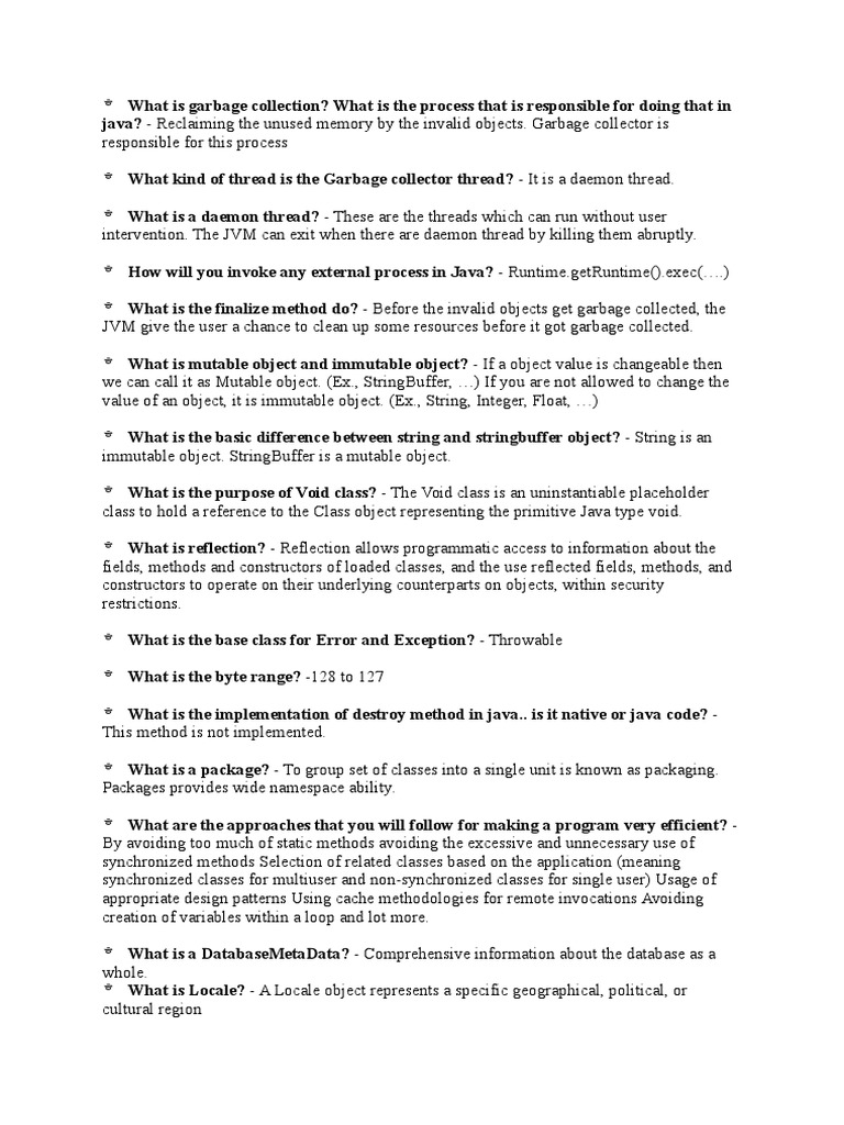 Java? - Reclaiming The Unused Memory by The Invalid Objects. Garbage ...