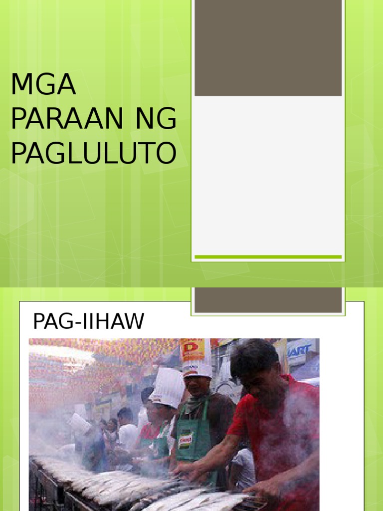 Paraan NG Pagluluto | PDF