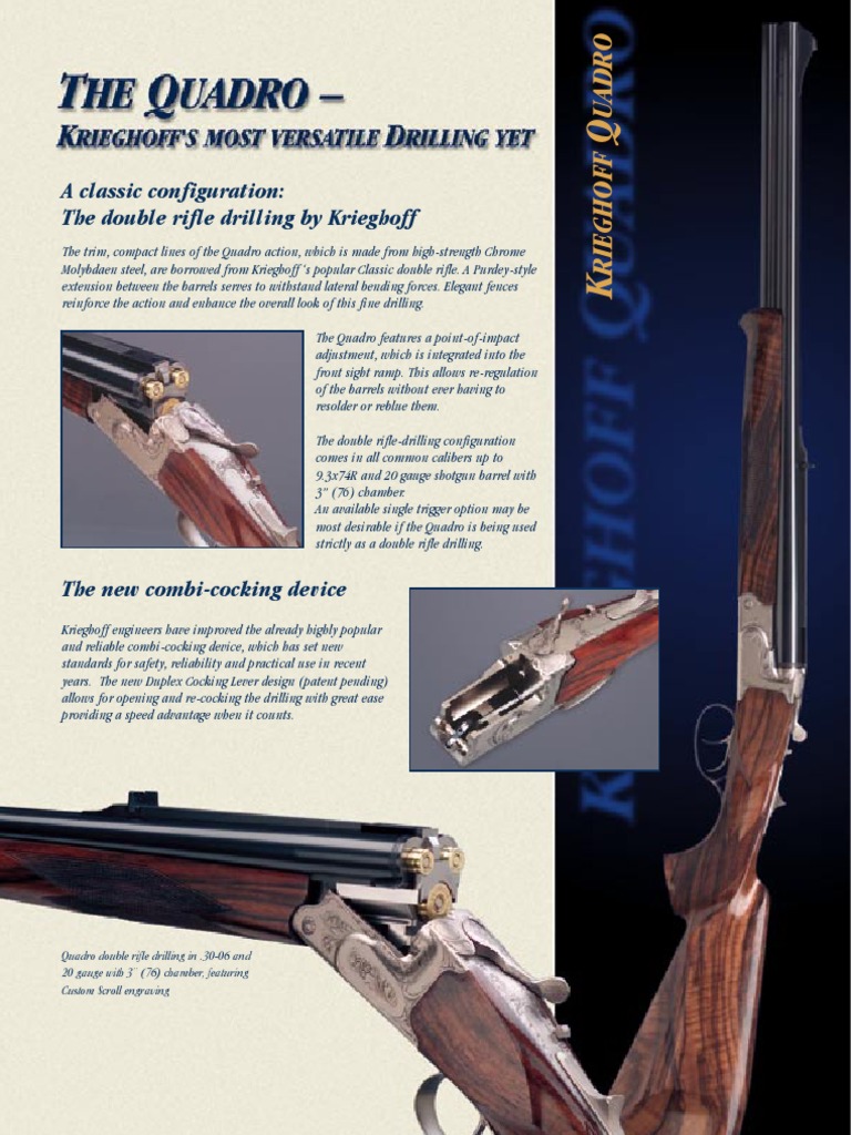 A Classic Configuration: The Double Rifle Drilling | PDF | Shotgun | Rifle