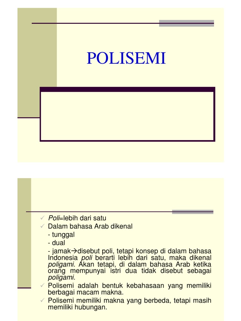 03 Polisemi | PDF