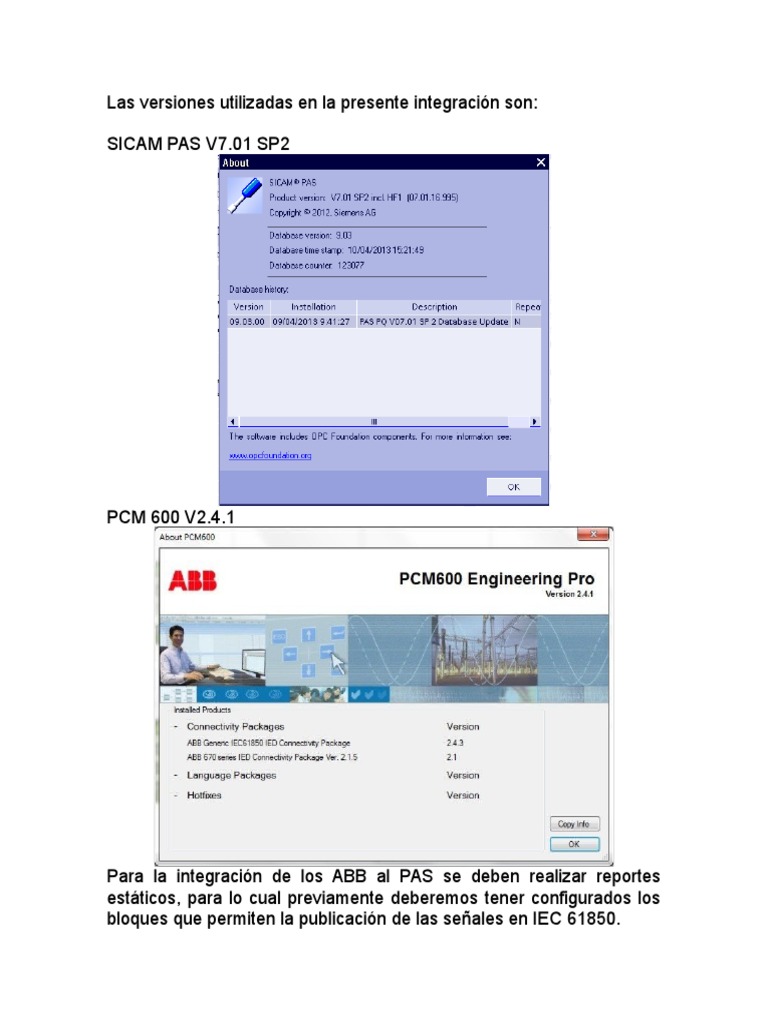 Integracion ABB - Sicam PAS | PDF | Archivo de computadora | Informática