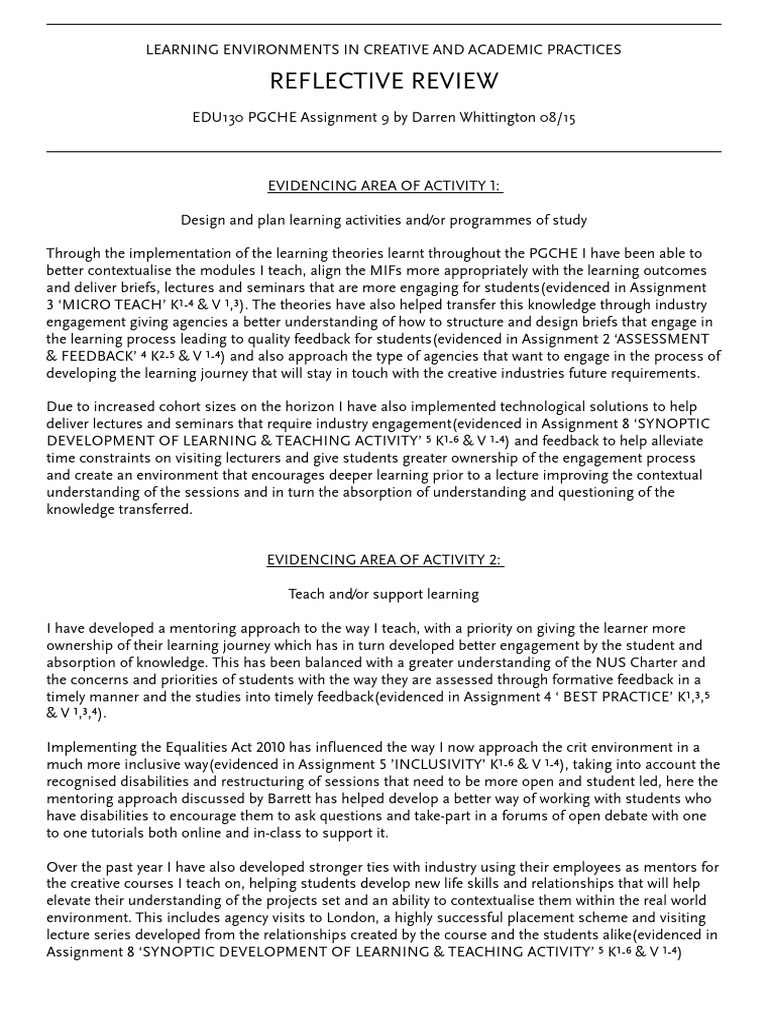 Optimizing Learning in Creative Education | PDF | Educational ...