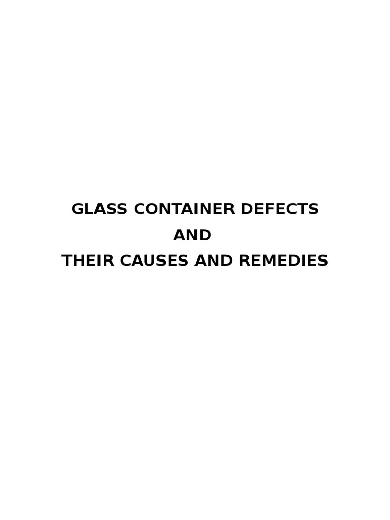 Glass Container Defects | PDF | Mechanical Engineering | Nature