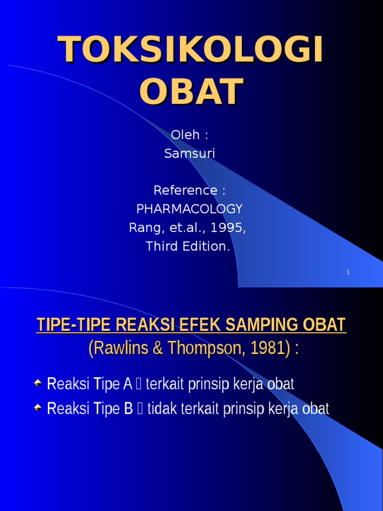 2 Toksikologi Obat | PDF