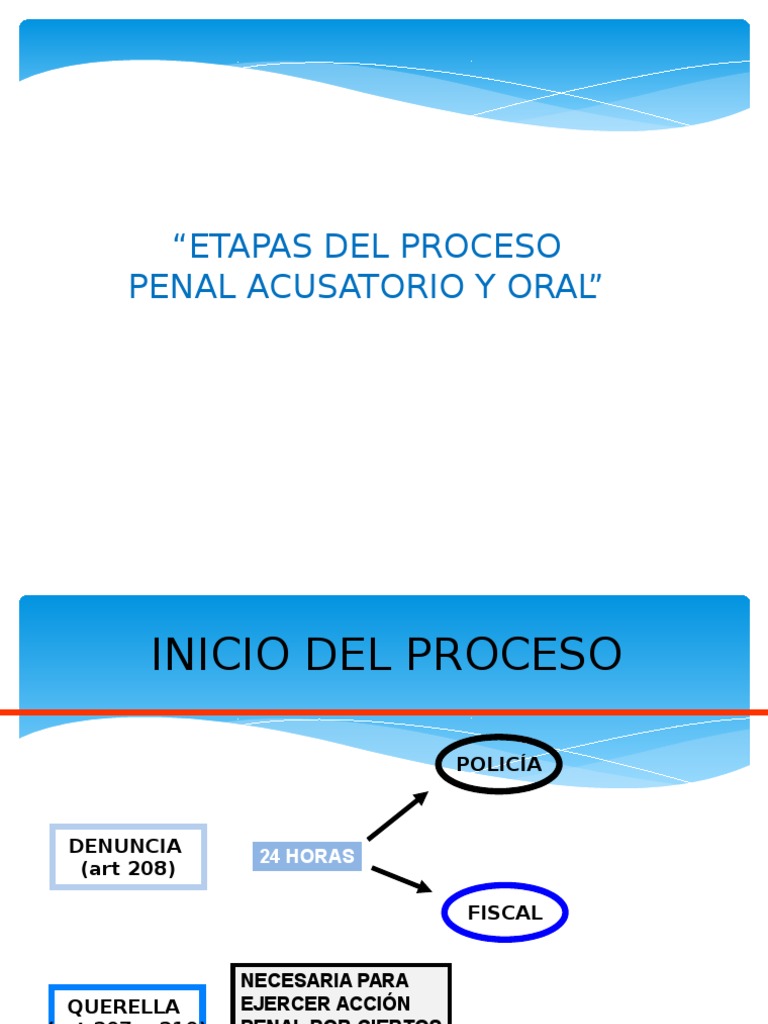 Etapas Del Proceso Penal Acusatorio y Oral | Detención (encarcelamiento) | Procedimiento Criminal