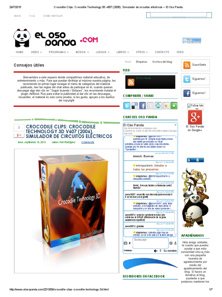Crocodile Clips - Crocodile Technology 3D v607 (2006) | PDF | Placa de ...