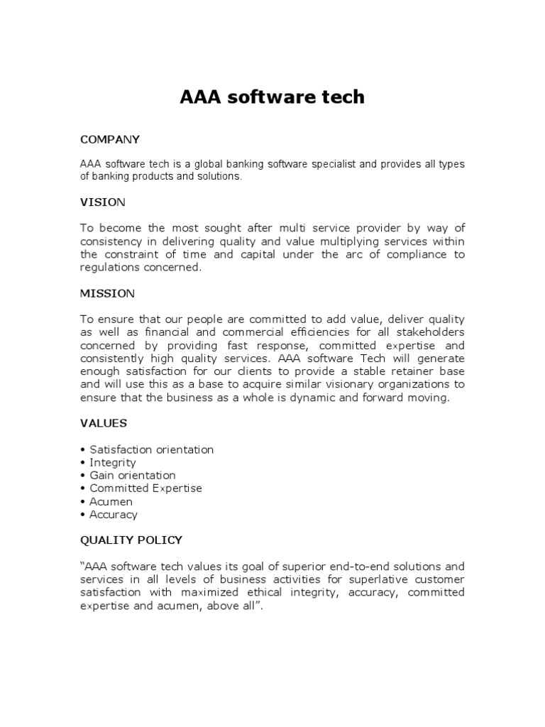 AAA Software Tech | PDF | Corporate Social Responsibility | Business