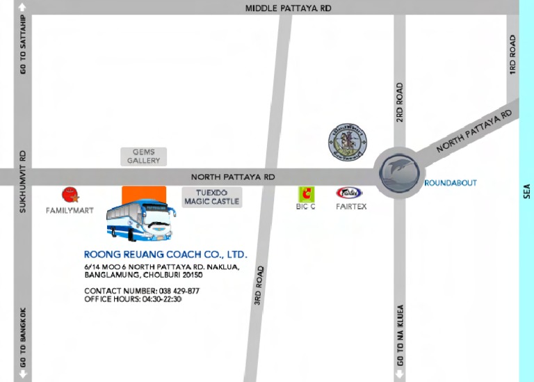 Map Pattaya Bus Stand | PDF